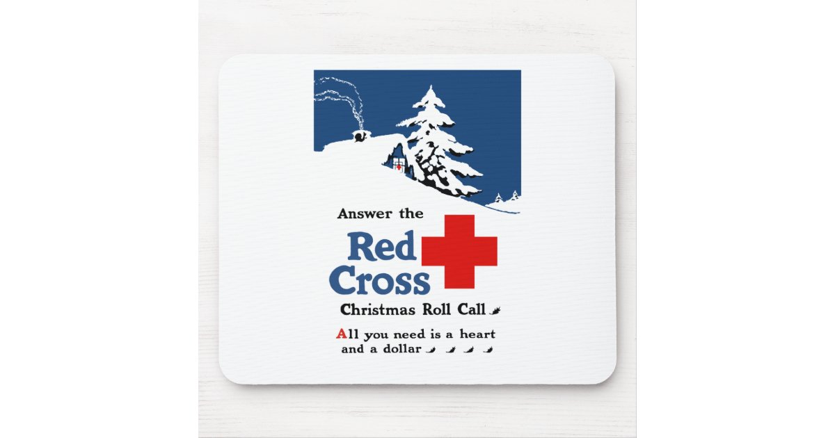 Answer The Red Cross Christmas Roll Call Mouse Pad | Zazzle