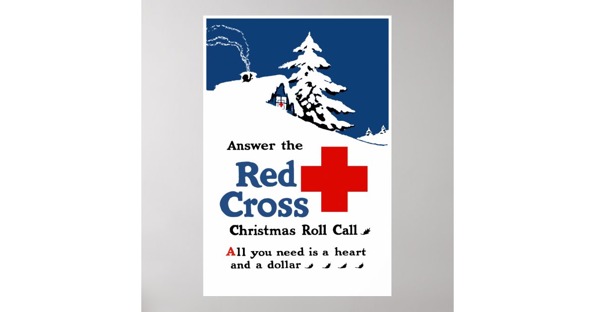 Answer The Red Cross Christmas Roll Call Poster | Zazzle