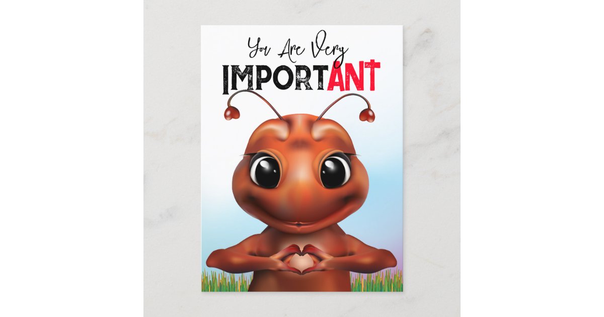 Ant Sign Language Birthday Postcard | Zazzle