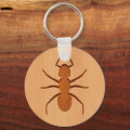 Ant silhouette engraved on wood design keychain | Zazzle