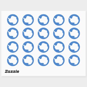 Antarctica Flag Classic Round Sticker | Zazzle