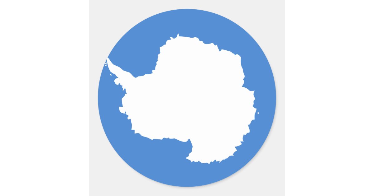 Antarctica Flag Classic Round Sticker | Zazzle
