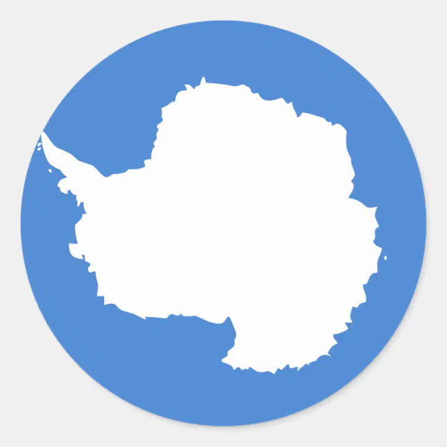 Antarctica Flag Classic Round Sticker | Zazzle