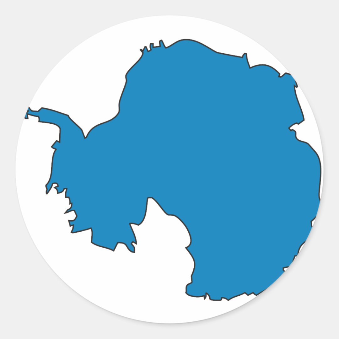 Antarctica flag map classic round sticker | Zazzle