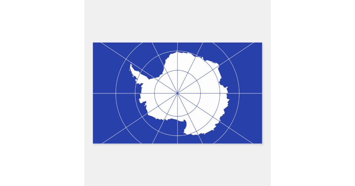 Antarctica Flag Sticker* Rectangular Sticker | Zazzle