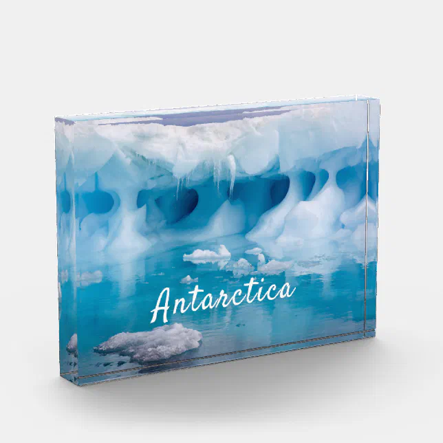 Antarctica iceberg photo with text | Zazzle