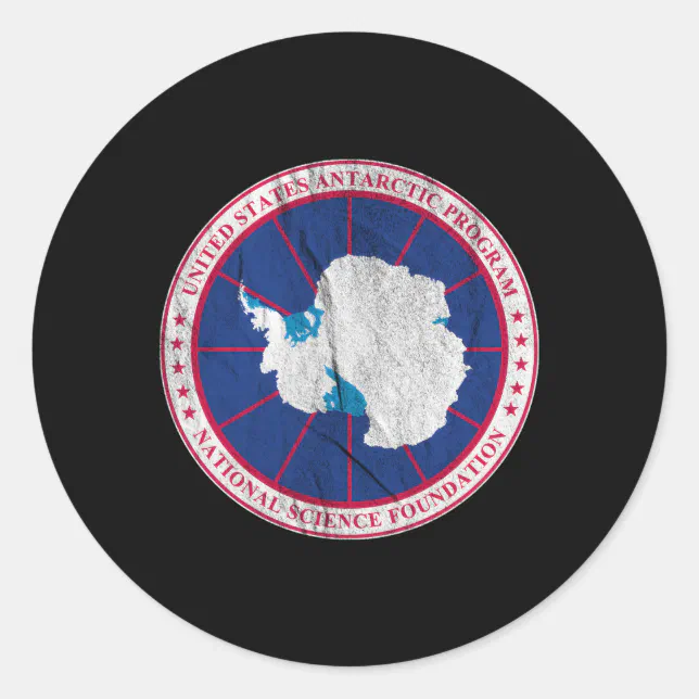 Antarctica Usa Antarctic Program Classic Round Sticker | Zazzle