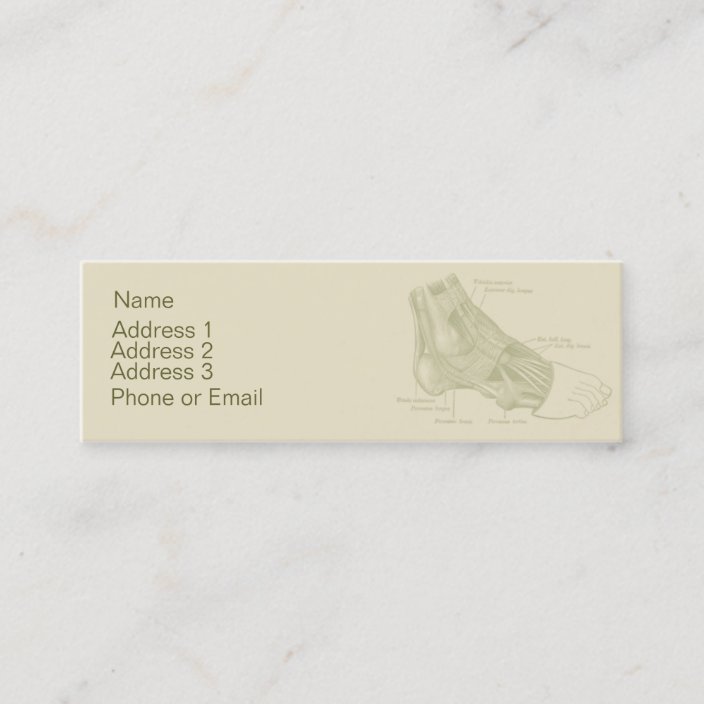 Antatomy Foot Business Card | Zazzle.com