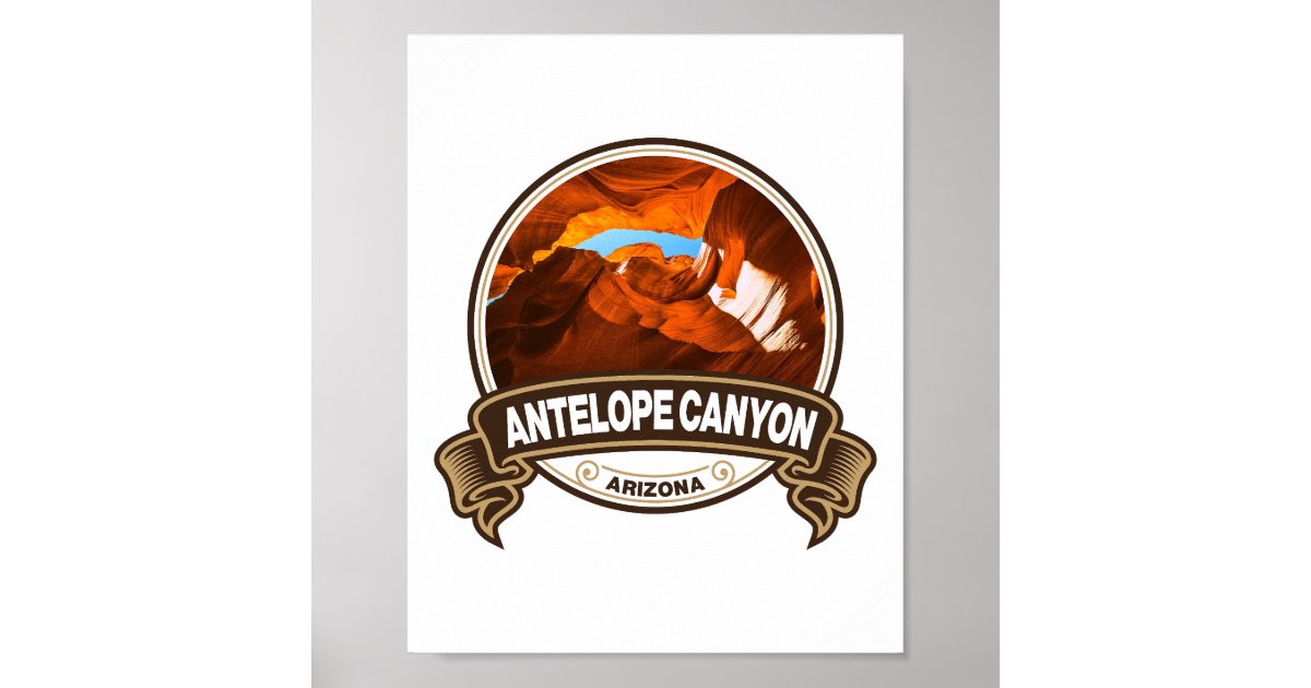 Antelope Canyon Arizona Travel Badge Poster | Zazzle