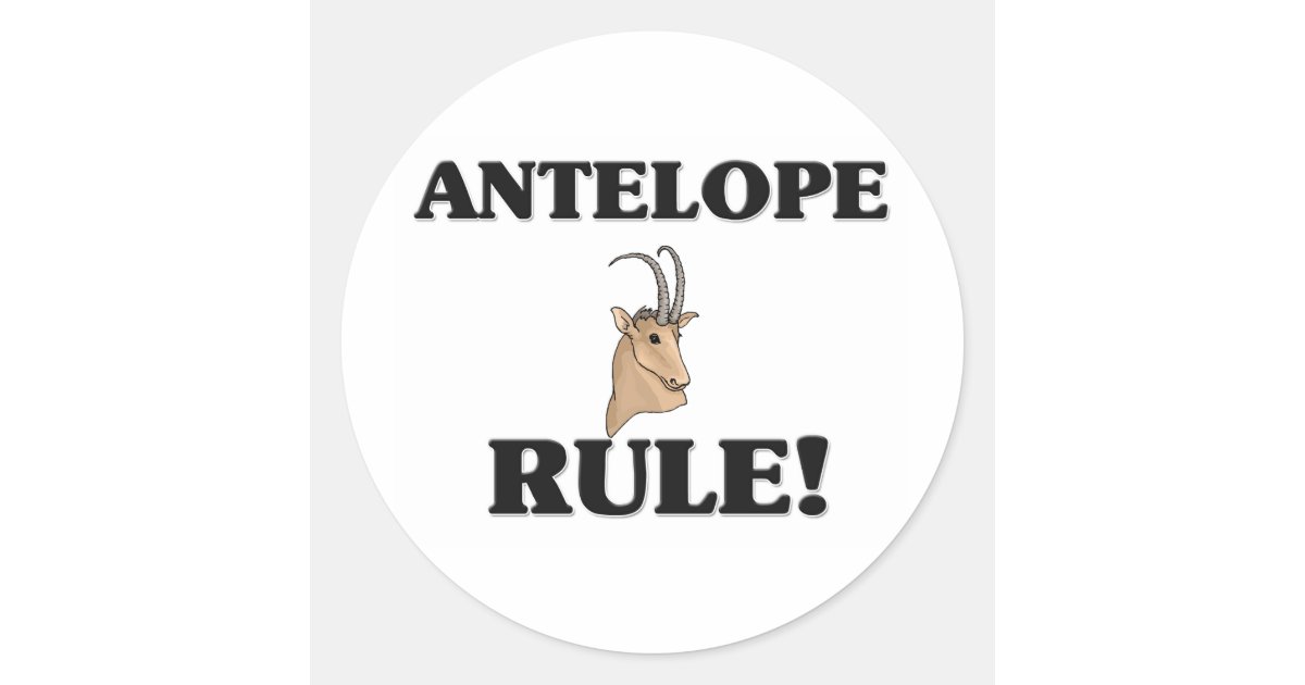 ANTELOPE Rule! Classic Round Sticker | Zazzle