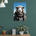 Anthropomorphic sheep in clothes | AI Art Poster | Zazzle