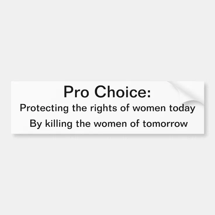 Anti-Abortion Bumpersticker Bumper Sticker | Zazzle