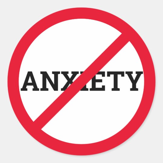 Anti Anxiety Classic Round Sticker | Zazzle.com