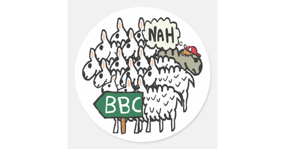 Anti BBC Classic Round Sticker | Zazzle