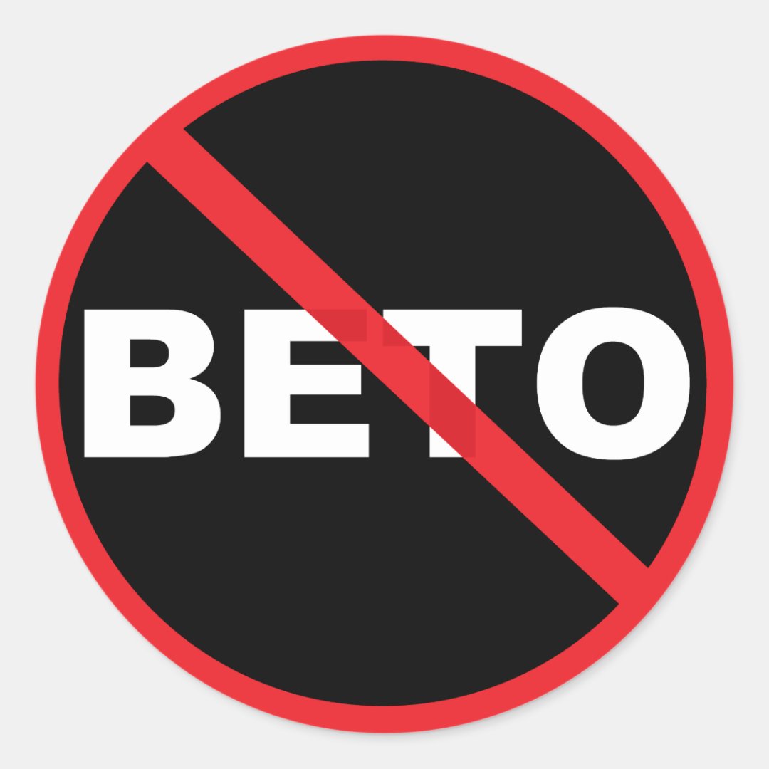 Anti-Beto Pro-Ted Cruz popular political Classic Round Sticker | Zazzle