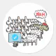 Anti Blue Check Mark Classic Round Sticker | Zazzle
