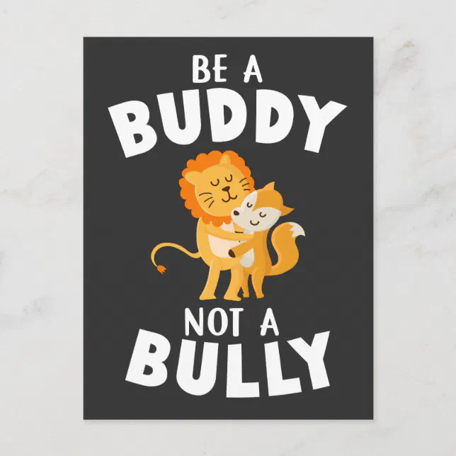 Anti Bullying Awareness Be Kind Buddy Postcard | Zazzle