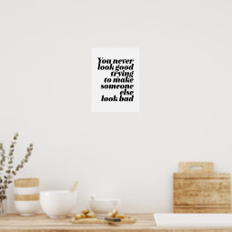Anti Bullying Don't Be Mean Be Nice Choose Kind Poster | Zazzle