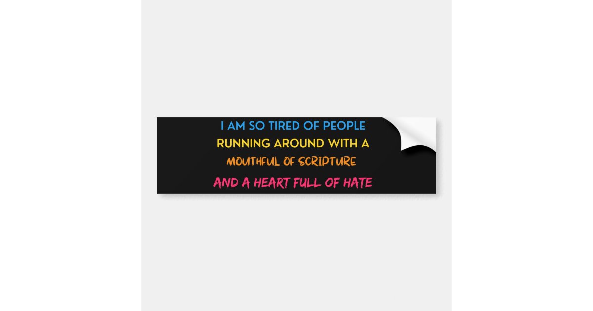 Anti Christian / Anti Religion Bumper Sticker | Zazzle