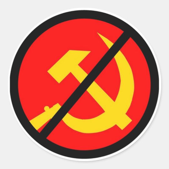 anti-communist classic round sticker | Zazzle.com