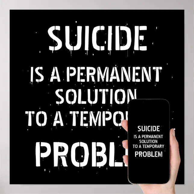 Anti Depression Suicide Prevention Poster | Zazzle Anti Depression Suicide Prevention Poster | Zazzle