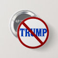 Anti Donald Trump Red Circle X Pinback Button | Zazzle