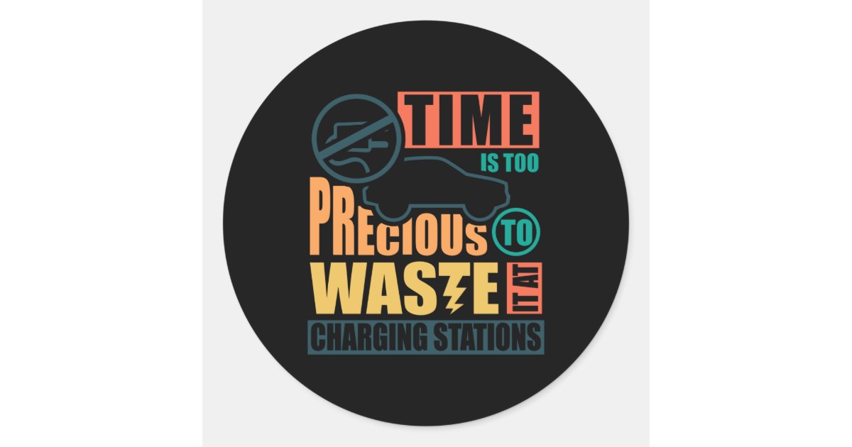 Anti Electric Car Charging Stations Classic Round Sticker | Zazzle