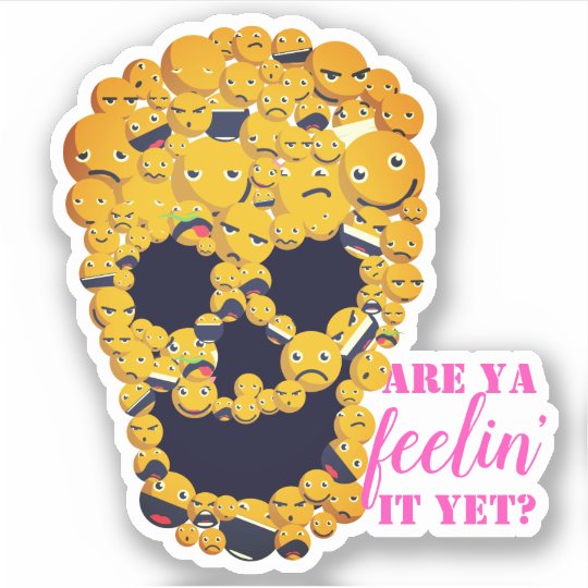 Anti emoji emoticon skull sticker | Zazzle.com