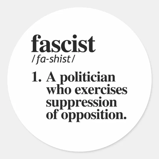 Anti-Fascism Classic Round Sticker | Zazzle
