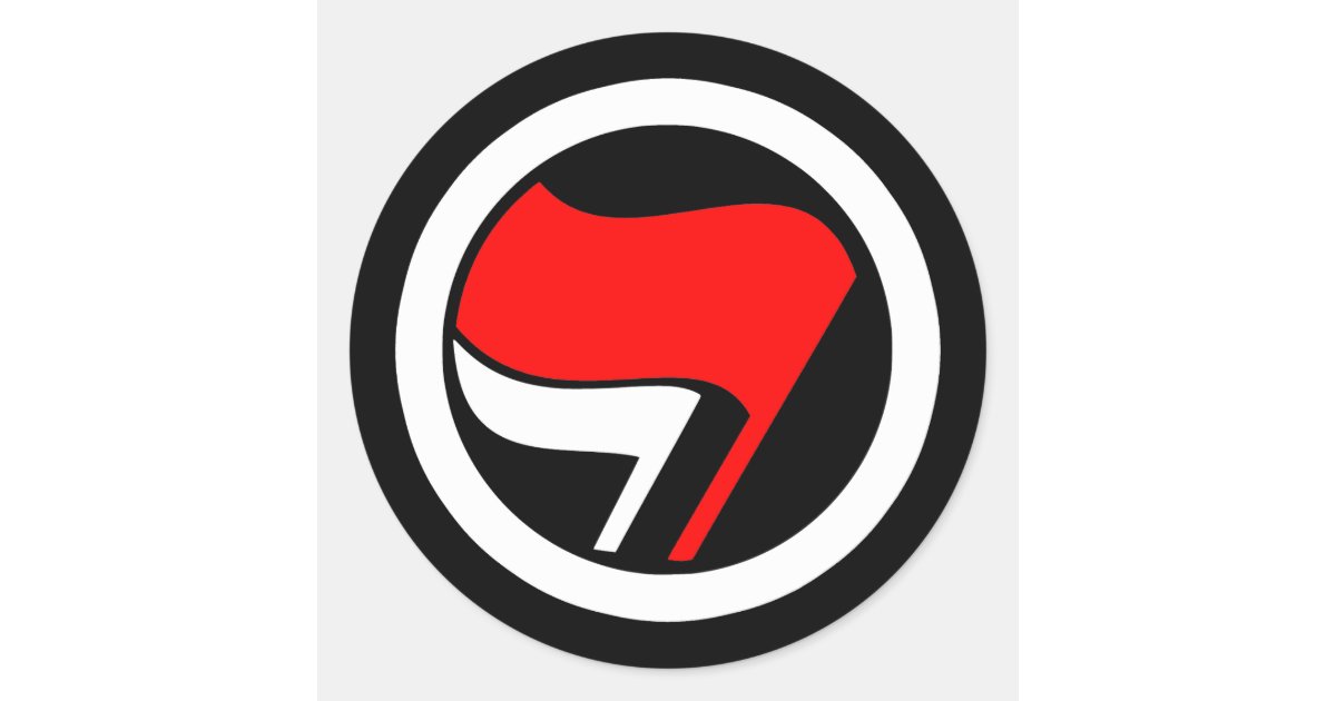 Anti-Fascism Flag Reverse Classic Round Sticker | Zazzle