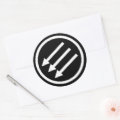 Anti-Fascism White Arrows Classic Round Sticker | Zazzle