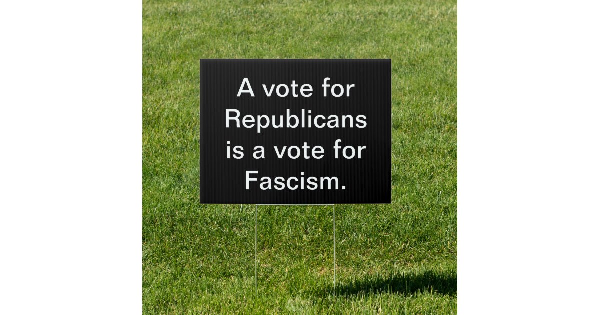 Anti-fascism yard sign | Zazzle