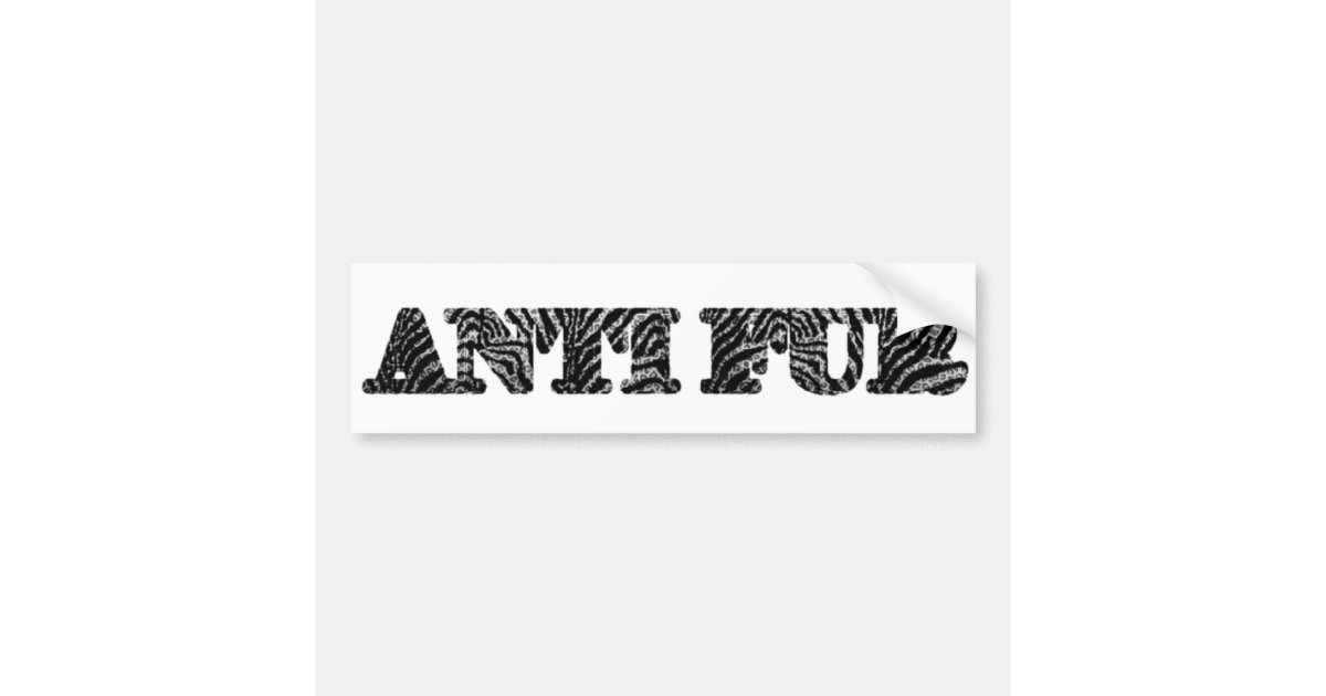 ANTI FUR/Animal Protection Bumper Sticker | Zazzle