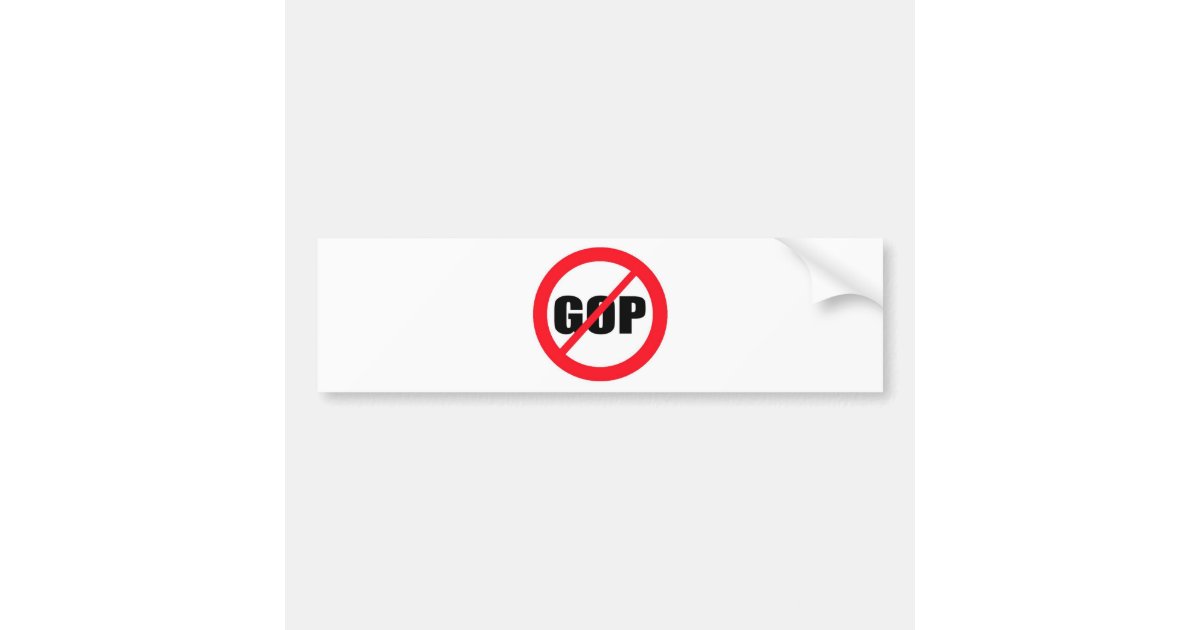 Anti-GOP Bumper Sticker | Zazzle