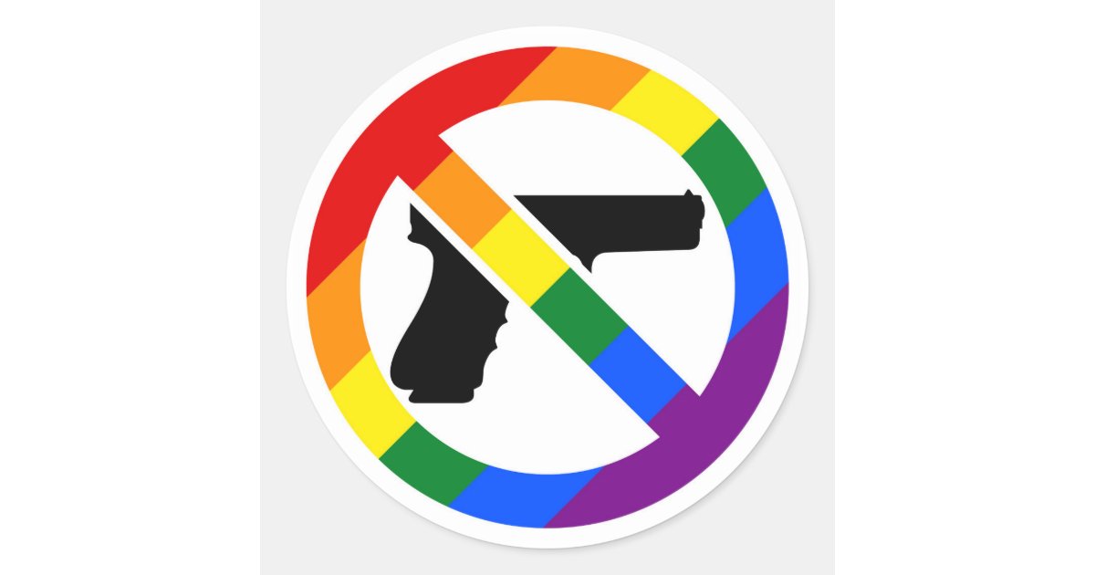 Anti-Gun Anti-NRA LGBT Pride Sticker | Zazzle