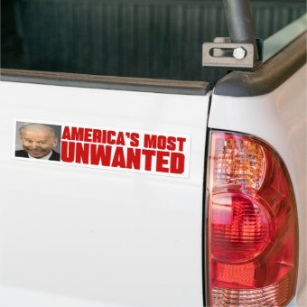 Anti Joe Biden | America's Most Unwanted Bumper Sticker | Zazzle