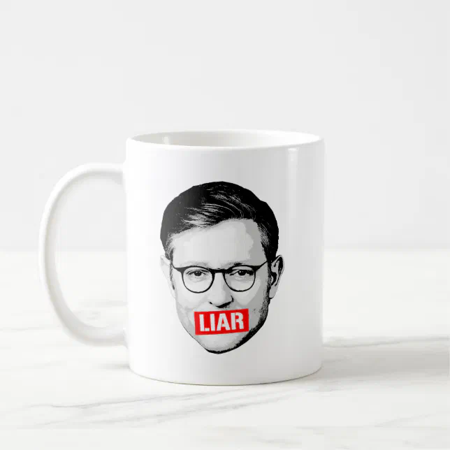 Anti Mike Johnson Liar Sticker Coffee Mug | Zazzle
