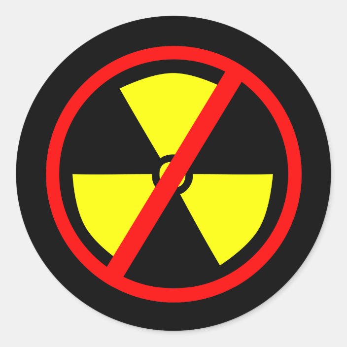 Anti-Nuclear Symbol Sticker | Zazzle.com
