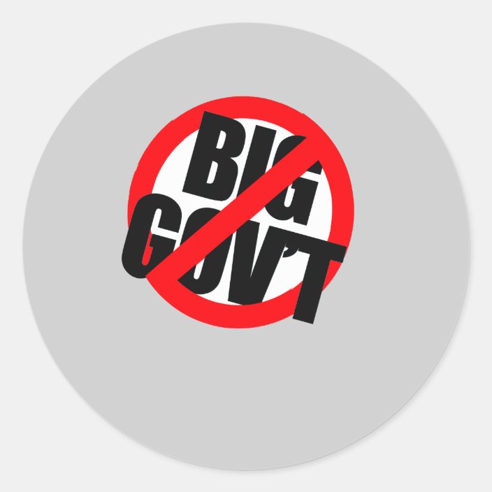 Anti-Obama - Anti- Big Government Classic Round Sticker | Zazzle.com