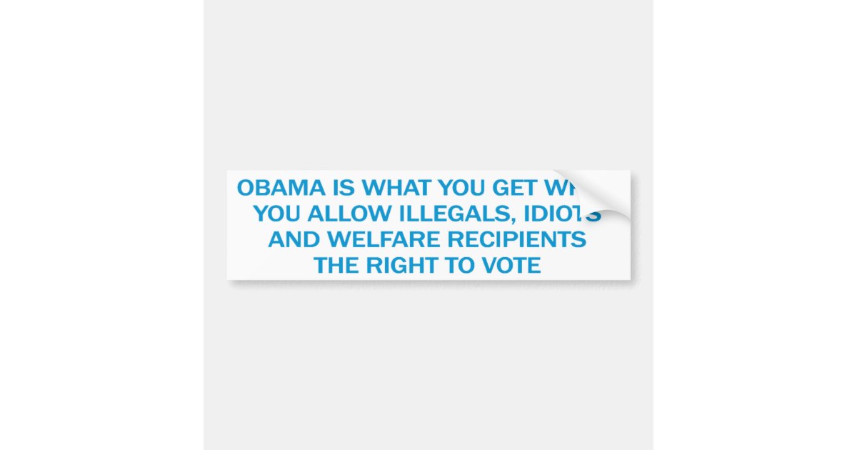 Anti Obama Bumper Sticker | Zazzle
