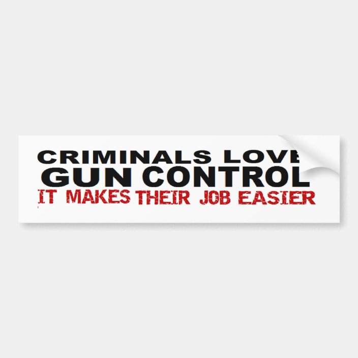 Anti Obama Criminal Gun Control Political Bumper Sticker | Zazzle.com