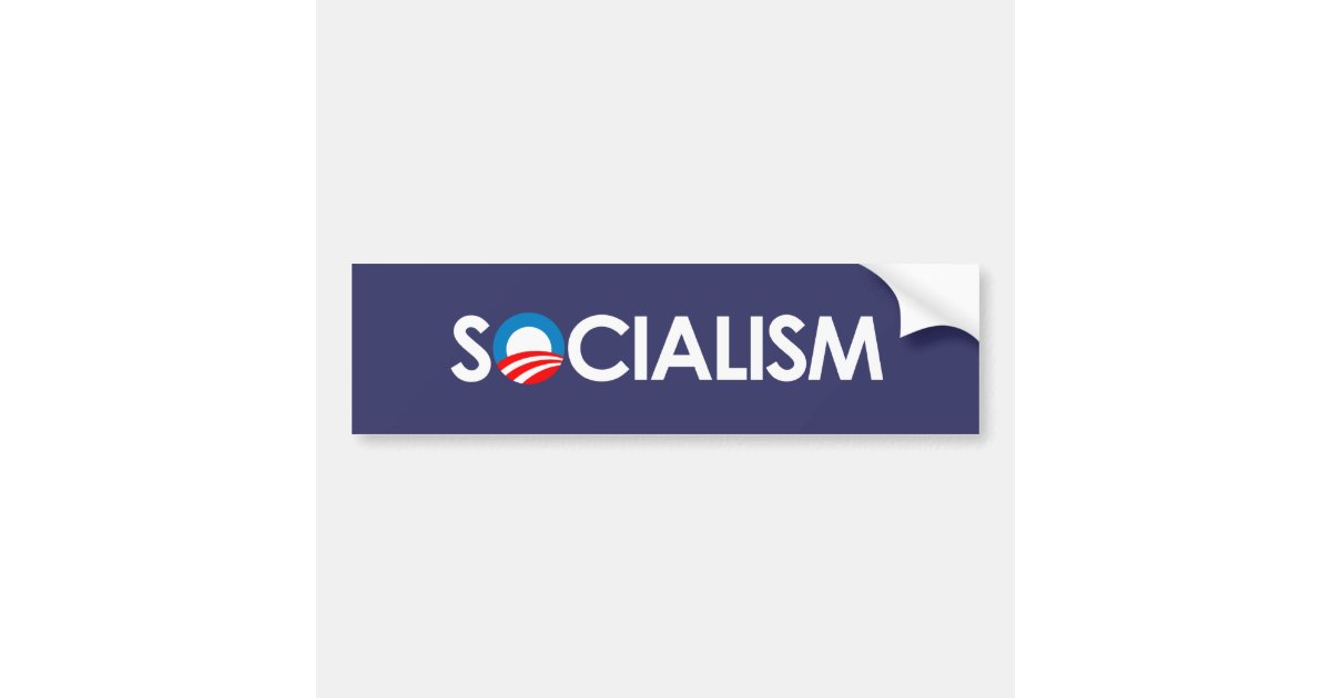 Anti-Obama - Socialism white Bumper Sticker | Zazzle