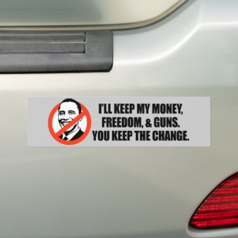 Anti-Obama T-shirt - You keep the change Bumper Sticker | Zazzle