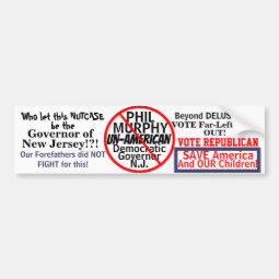 Anti-Phil Murphy New Jersey Democrat Governor Bumper Sticker | Zazzle
