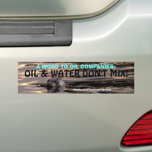 ANTI-POLLUTION OCEAN SEAL Bumper Sticker | Zazzle