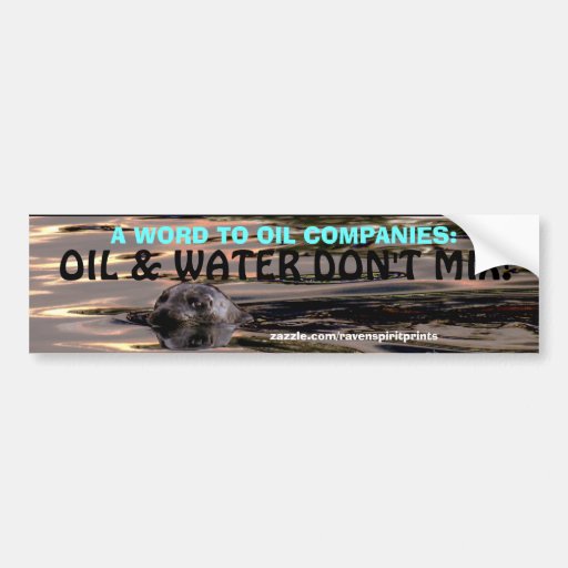 ANTI-POLLUTION OCEAN SEAL Bumper Sticker | Zazzle