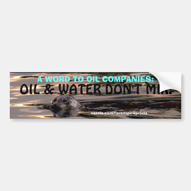 ANTI-POLLUTION OCEAN SEAL Bumper Sticker | Zazzle