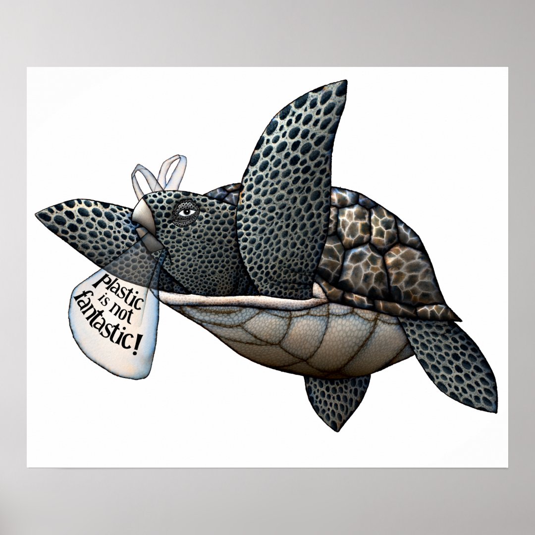 Anti Pollution Turtle Poster | Zazzle
