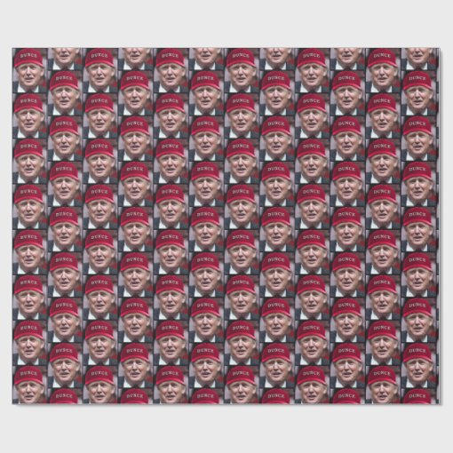 Anti President Donald Trump Dunce Hat Funny Wrapping Paper | Zazzle