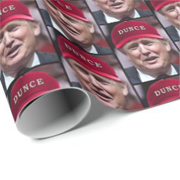 Anti President Donald Trump Dunce Hat Funny Wrapping Paper | Zazzle